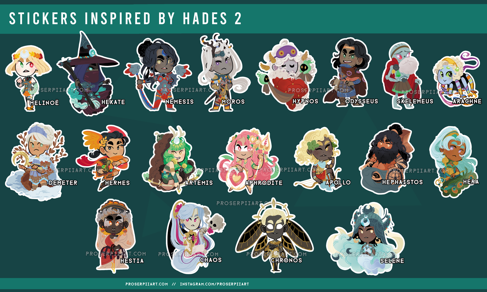 Hades 2 Stickers – proserpiiart