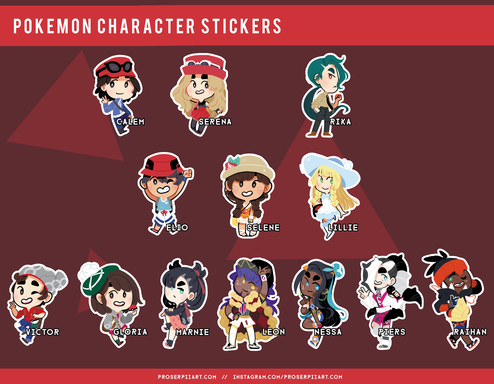 Pokemon Trainer Stickers – proserpiiart